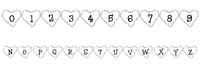 101! Cloudy HeartZ Font - FFonts.net