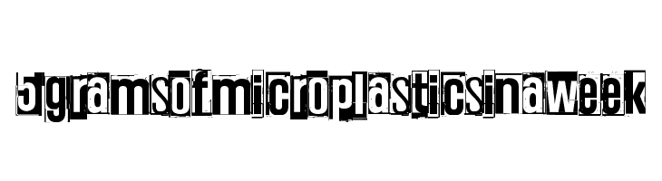 5 Grams Of Microplastics In A Week Font