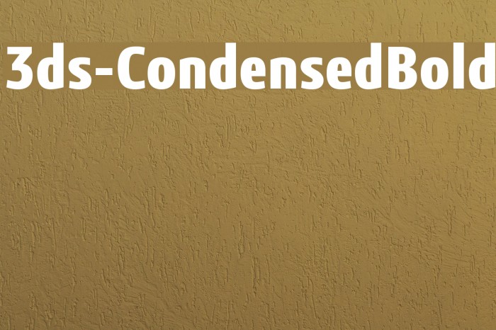 3ds-CondensedBold Font - FFonts.net