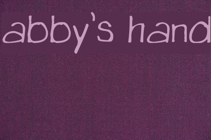 abby's hand Font - FFonts.net