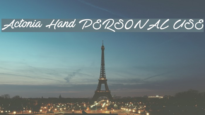 Actonia Hand PERSONAL USE Font - FFonts.net