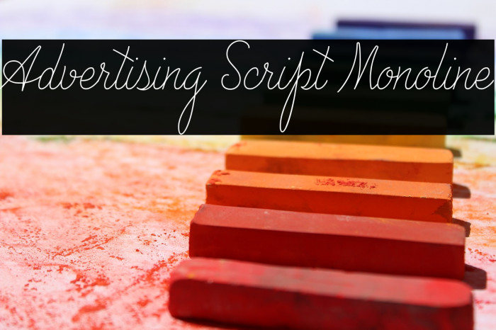 Advertising Script Monoline Font - FFonts.net