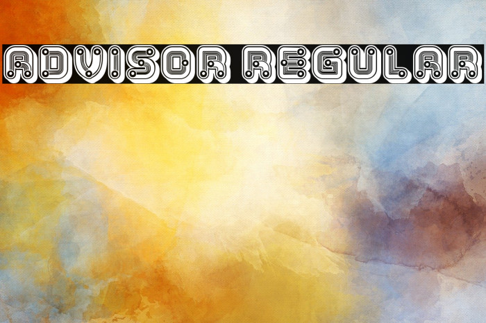 Advisor Regular Font - FFonts.net