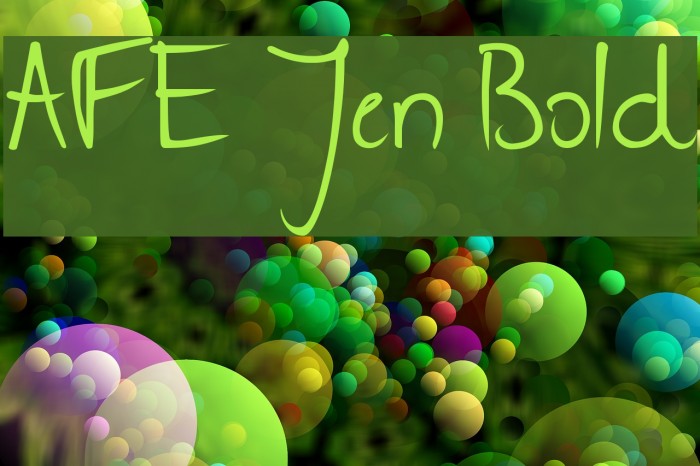 AFE Jen Bold Font - FFonts.net
