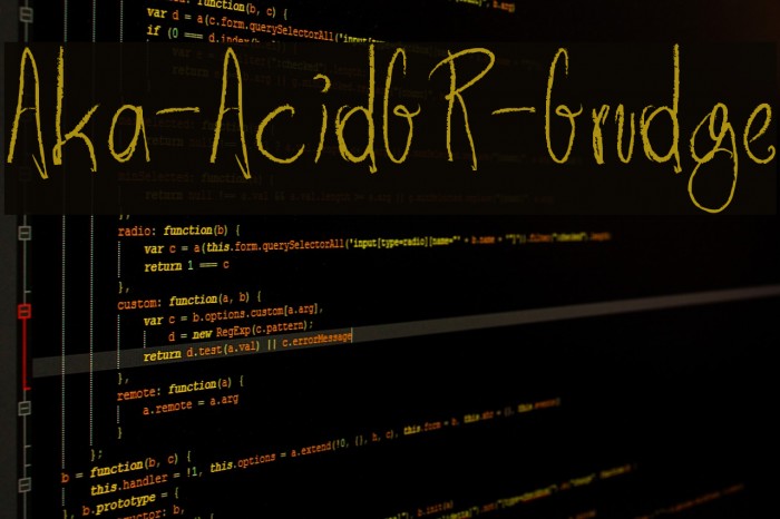 Aka-AcidGR-Grudge Font - FFonts.net