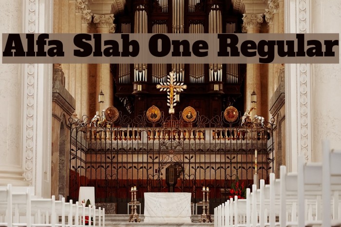 Alfa Slab One Regular Font - FFonts.net