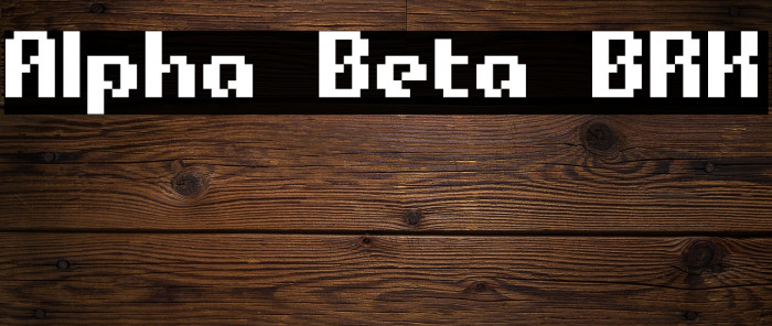 Alpha Beta BRK Font - FFonts.net
