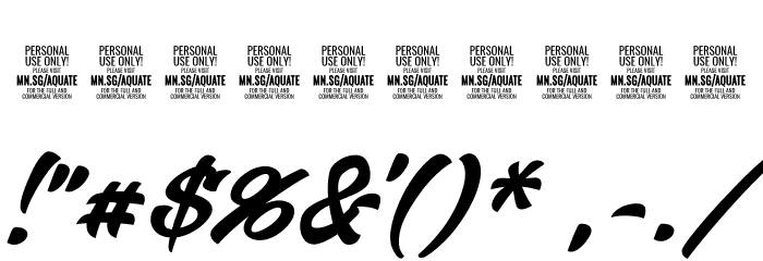 Aquate Script PERSONAL USE ONLY Font - FFonts.net