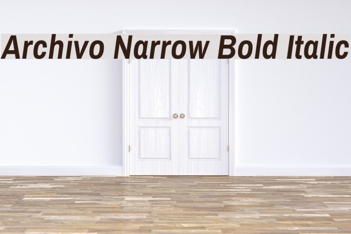 Archivo Narrow Bold Italic Font - FFonts.net