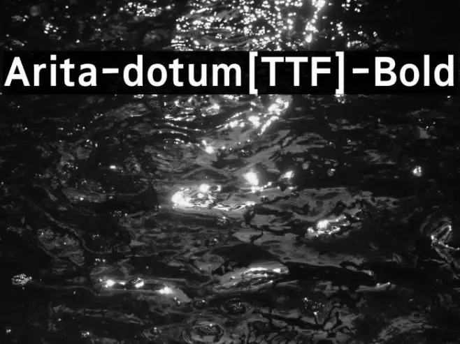 Arita-dotum[TTF]-Bold Font | Free Download (TTF/OTF) | FFont
