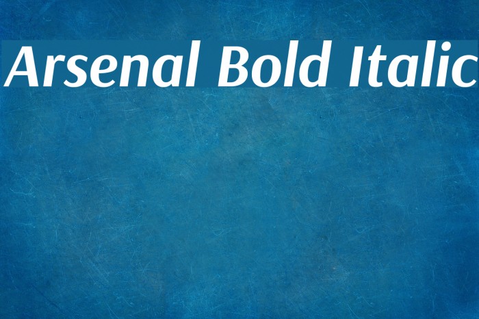 Arsenal Bold Italic Font - FFonts.net