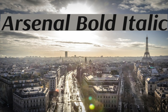 Arsenal Bold Italic Font - FFonts.net