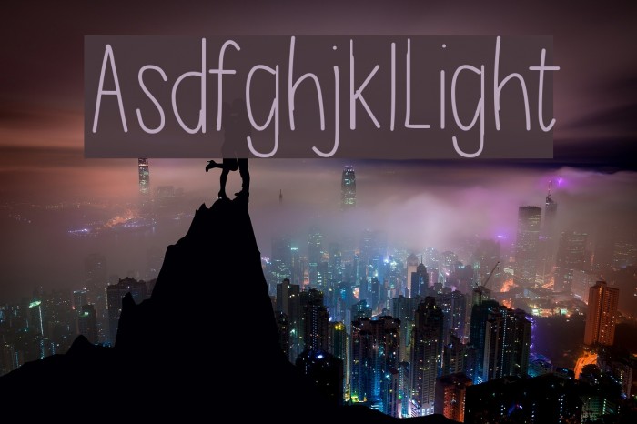 AsdfghjklLight Font - FFonts.net