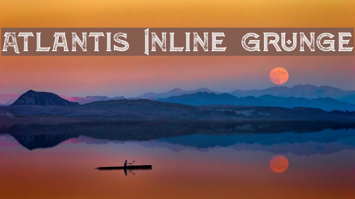 Atlantis Inline Grunge Font - FFonts.net