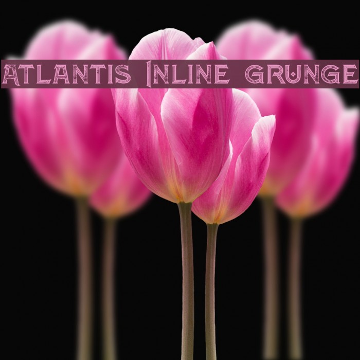Atlantis Inline Grunge Font - FFonts.net