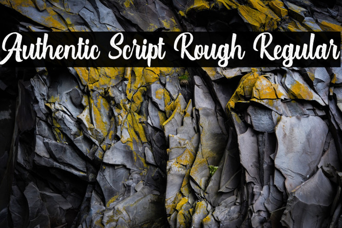 Authentic Script Rough Regular Font - FFonts.net