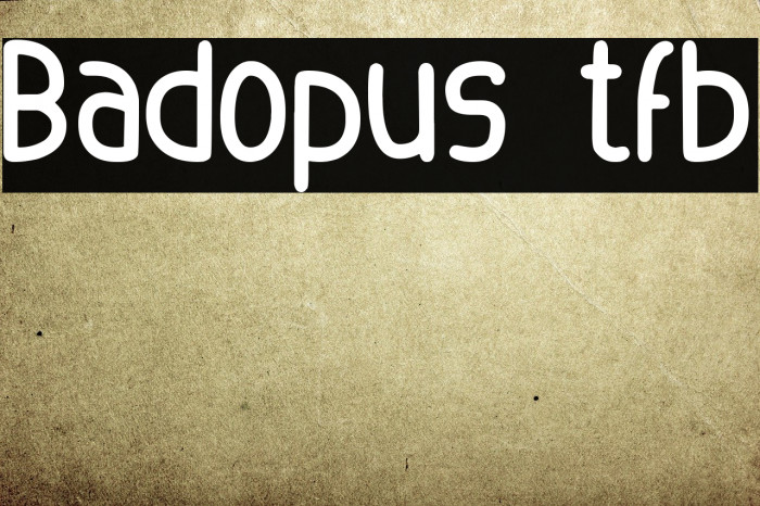 Badopus tfb Font - FFonts.net