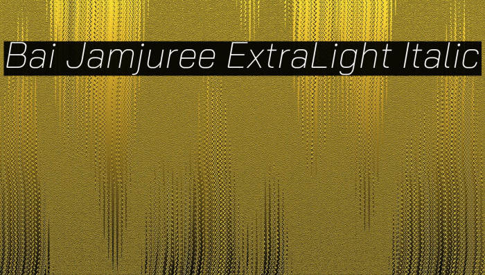 Bai Jamjuree ExtraLight Italic Font - FFonts.net
