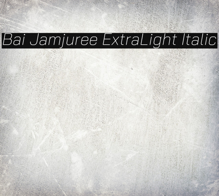 Bai Jamjuree ExtraLight Italic Font - FFonts.net
