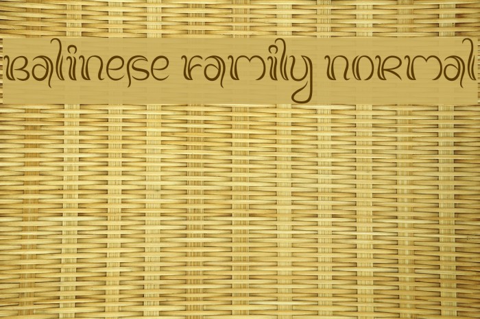 Balinese Family Normal Font - FFonts.net