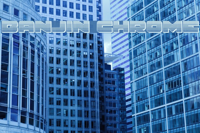 Banjin Chrome Font - FFonts.net