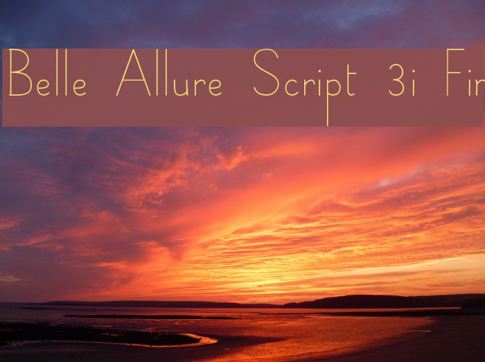 Belle Allure Script 3i Fin Police - FFonts.net