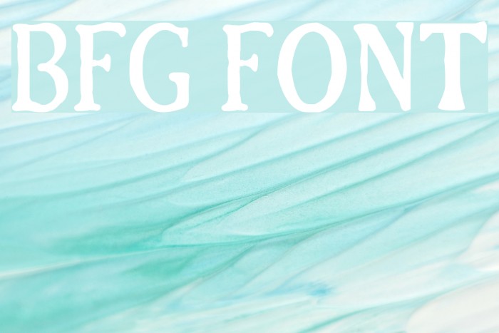 BFG Font Font - FFonts.net