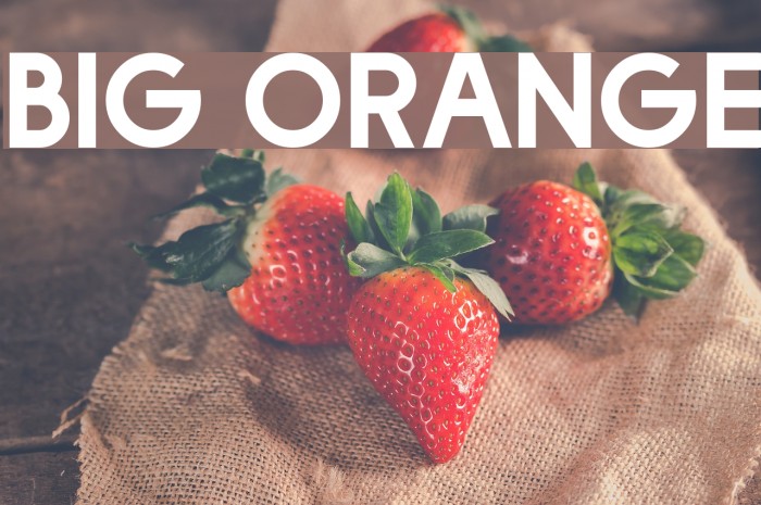Big Orange Font - FFonts.net