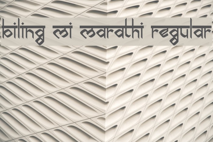 biling mi marathi Regular Font - FFonts.net