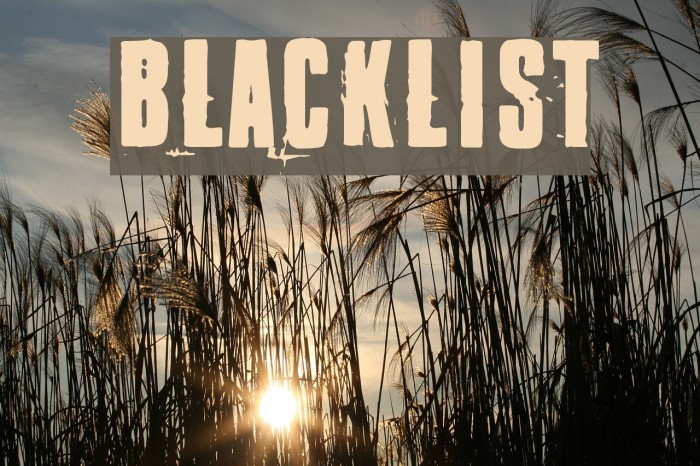 Blacklist Font - FFonts.net