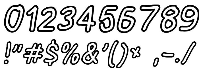 Blanket Bold Outline Oblique Font - FFonts.net