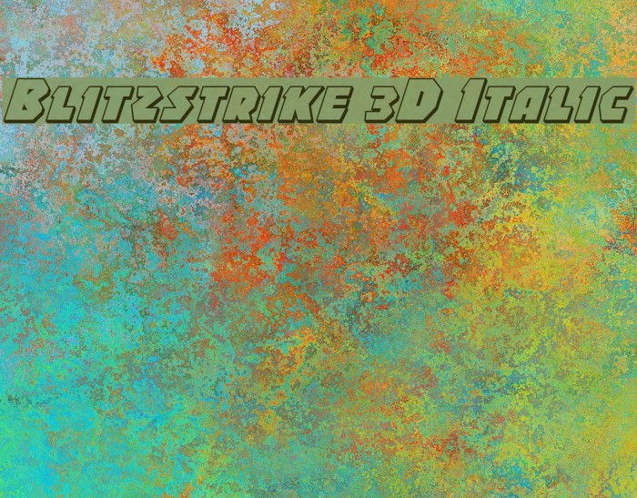 Blitzstrike 3D Italic Font - FFonts.net