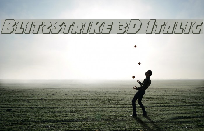 Blitzstrike 3D Italic Font - FFonts.net