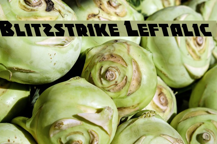 Blitzstrike Leftalic Font - FFonts.net