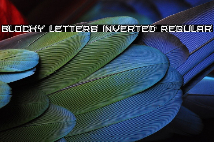 Blocky Letters Inverted Regular Font - FFonts.net
