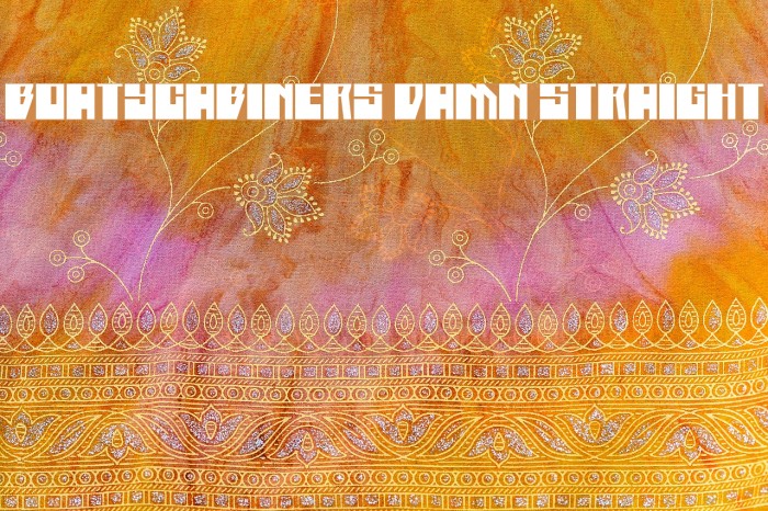 Boatycabiners Damn Straight Font - FFonts.net