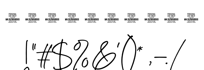 Bourdos PERSONAL USE ONLY Regular Font - FFonts.net