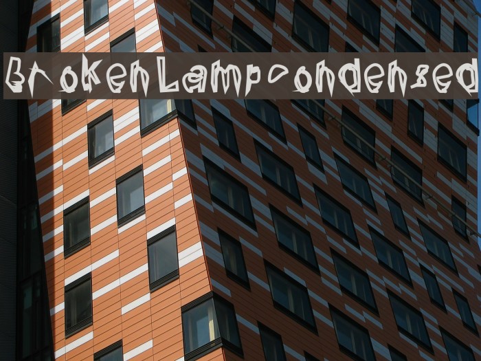 Broken Lamp Condensed Font - FFonts.net