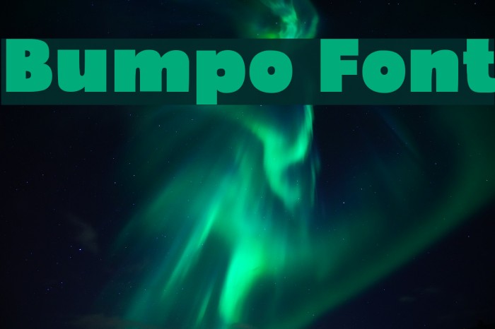 Bumpo Font - FFonts.net