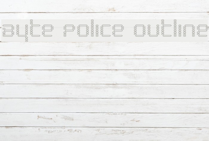 Byte Police Outline Font - FFonts.net