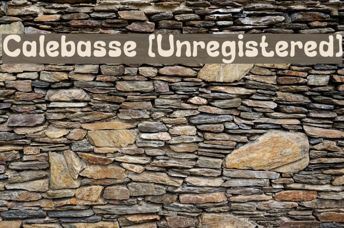 Calebasse [Unregistered] Font - FFonts.net