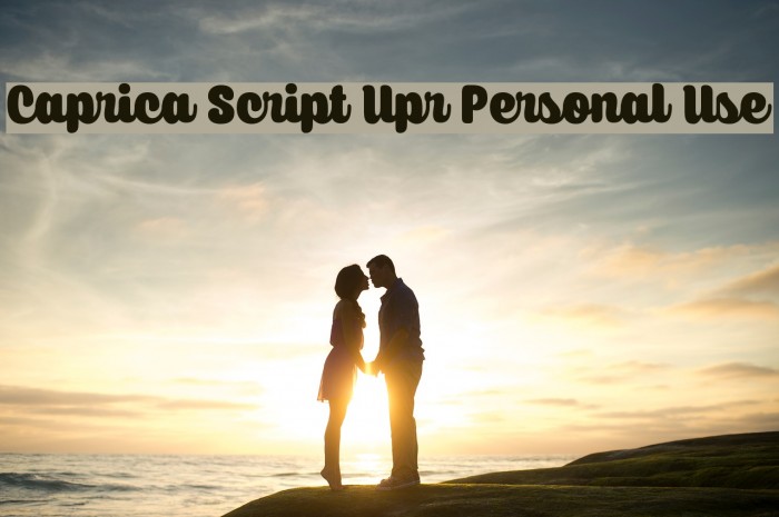 Caprica Script Upr Personal Use Font - FFonts.net