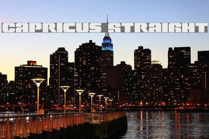Capricus Straight Font - FFonts.net