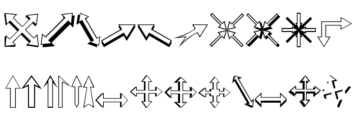 Carr Arrows [outline] Font - FFonts.net