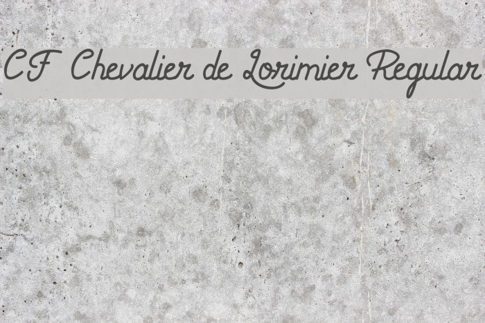 CF Chevalier de Lorimier Regular Font - FFonts.net