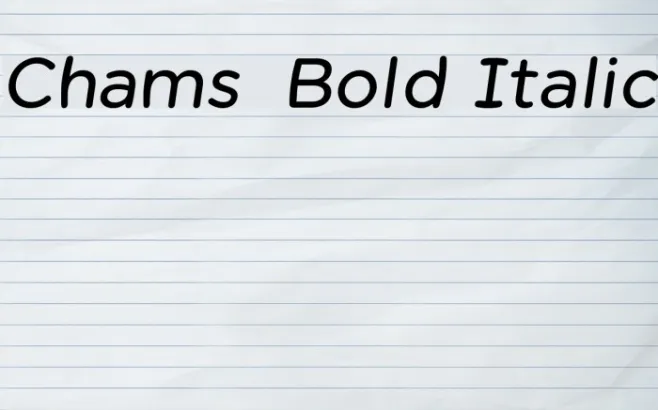 Chams Bold Italic Font | Free Download (TTF/OTF) | FFonts.net