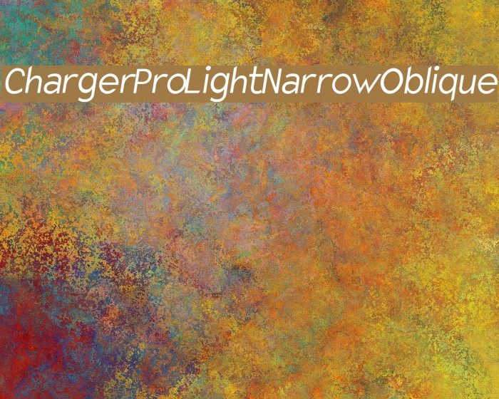 Charger Pro Light Narrow Oblique Font - FFonts.net