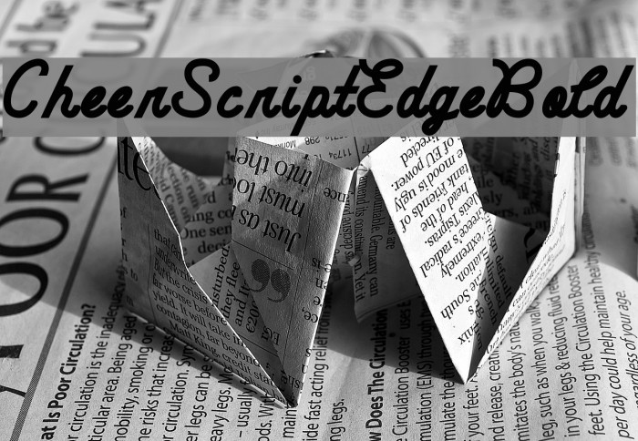 CheerScriptEdgeBold Font - FFonts.net