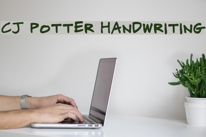 CJ Potter Handwriting Font - FFonts.net