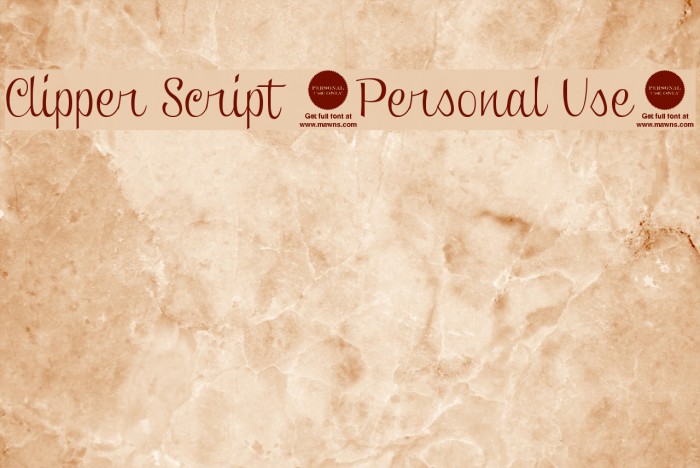 Clipper Script [Personal Use] Font - FFonts.net